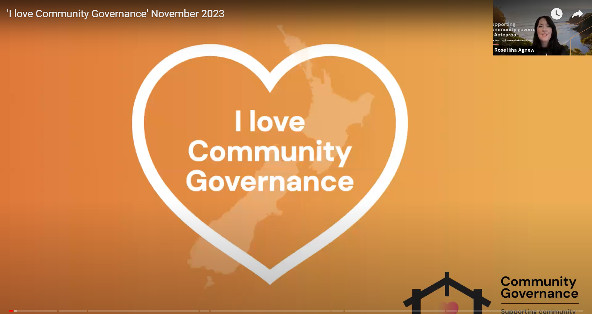 I love Community Governance event returns. Recording available now - Community Governance Aotearoa